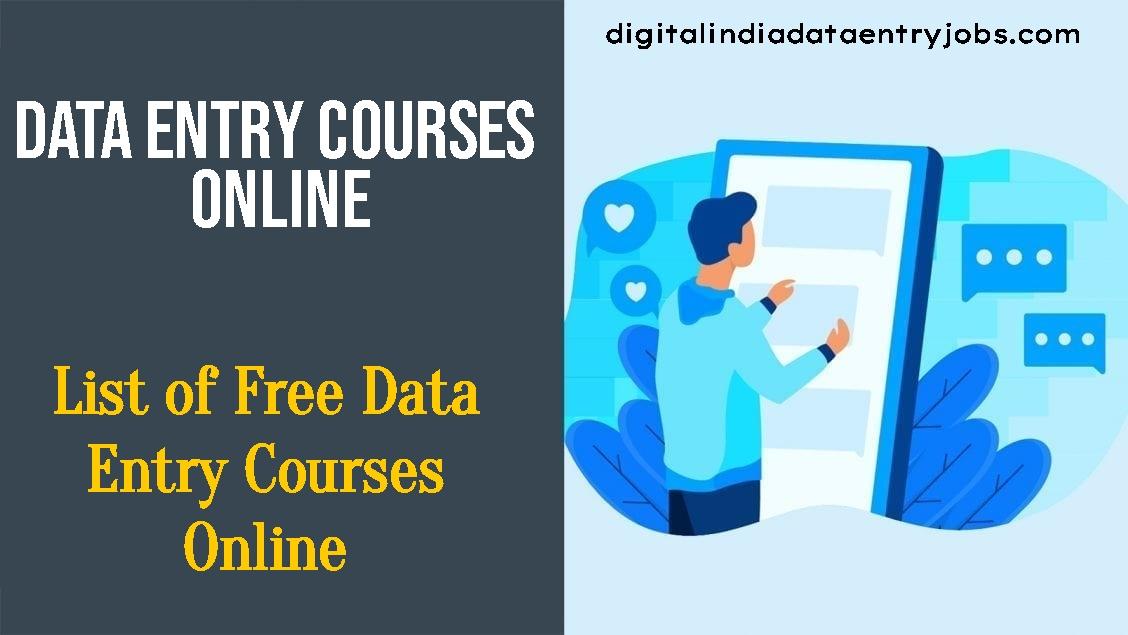 Data Entry Courses Online, List of Free Data Entry Courses Online