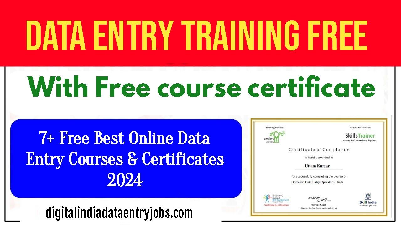Data Entry Training Free, 7+ Free Best Online Data Entry Courses