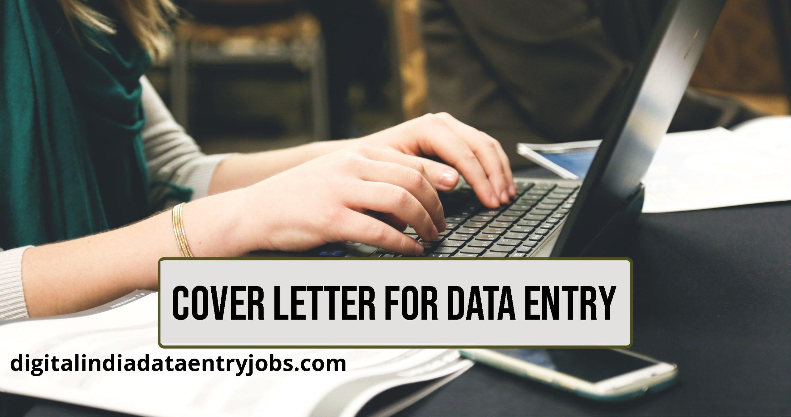 Cover Letter for Data Entry, Data Entry Cover Letter Example